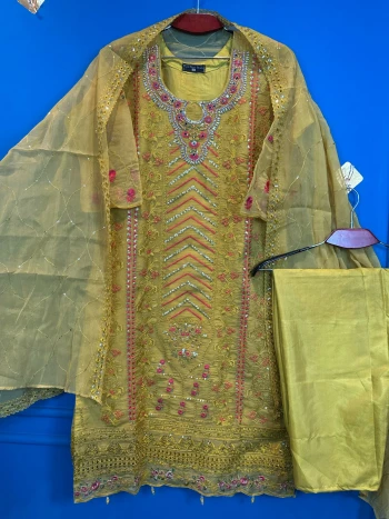 Premium Quality Tawakkal Inspired Stitched Collection - 1900 Yellow Mustard || Style Mart Brand