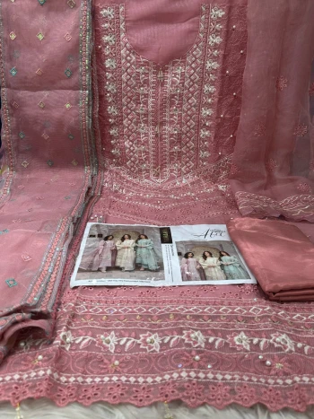 Premium Quality Afa Quota Fabric Unstitched Collection - 2150 Peach ...